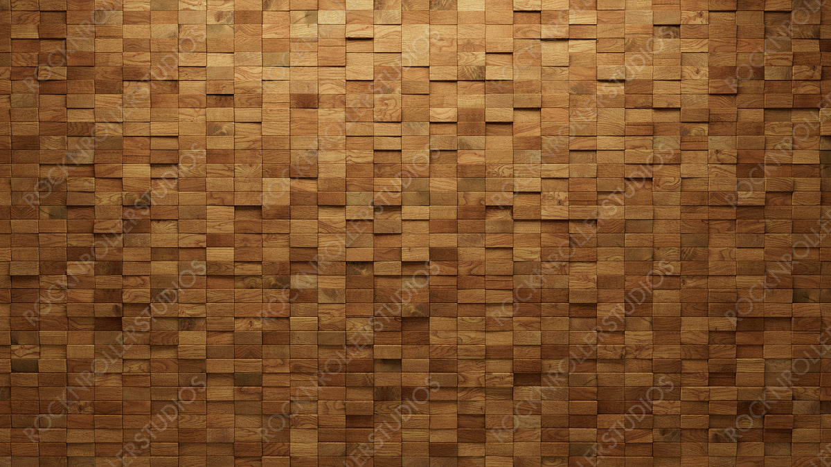 Wood Block Wall background. Mosaic Wallpaper with Light and Dark Timbe ...
