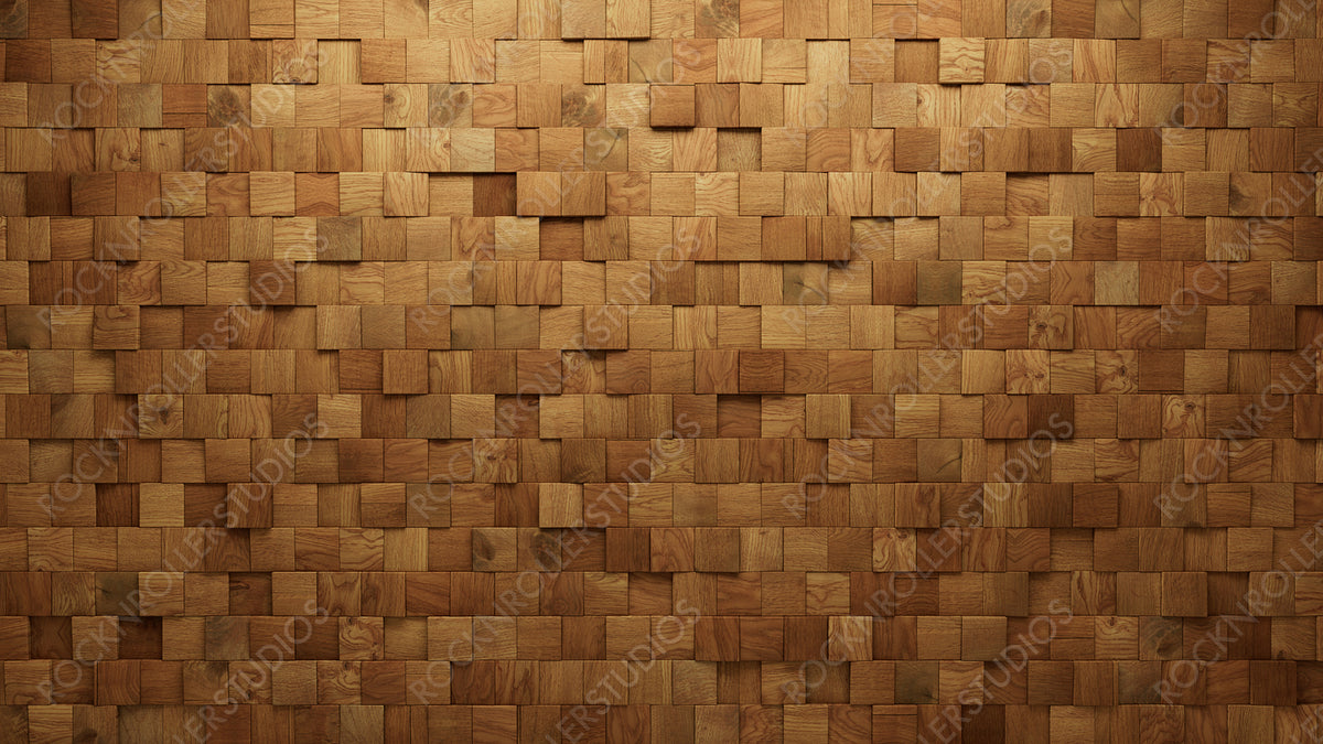 Wood Block Wall background. Mosaic Wallpaper with Light and Dark Timbe ...