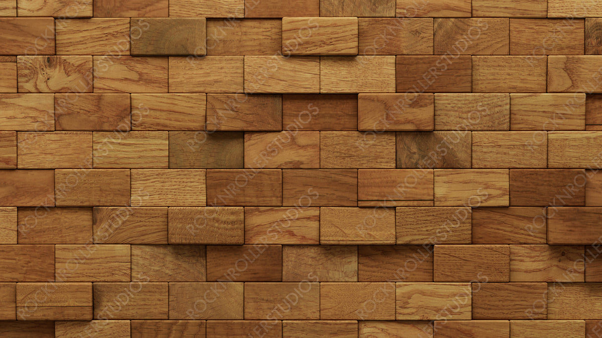 Wood Block Wall background. Mosaic Wallpaper with Light and Dark Timbe ...
